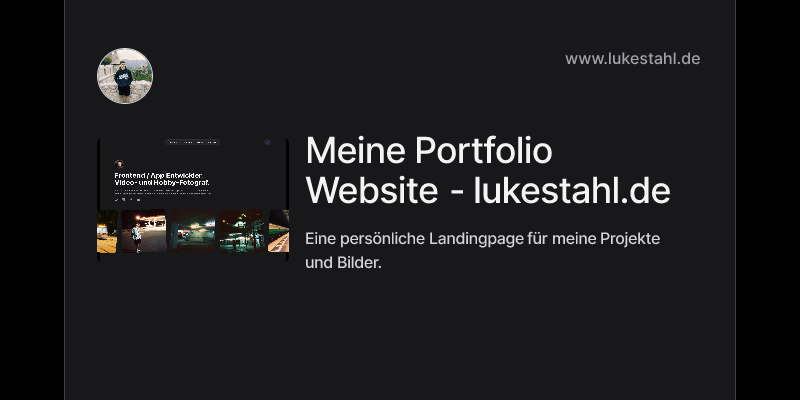 Meine Portfolio Website - lukestahl.de | Luke Stahl